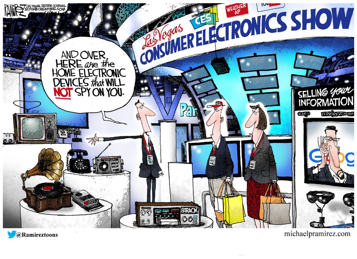 Editorial cartoon U.S. Consumer Electronics Show spying devices | The Week