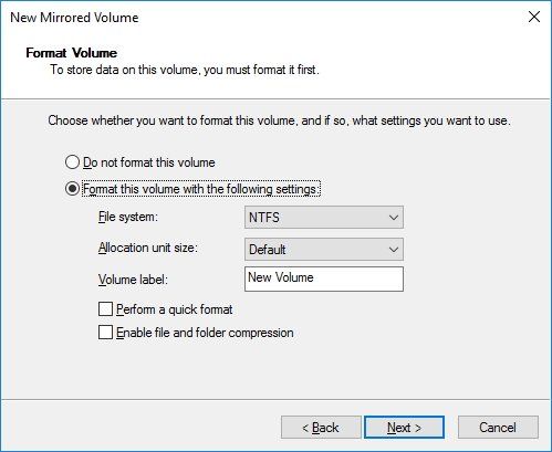 How to set up a mirrored volume for file redundancy on Windows 10 ...
