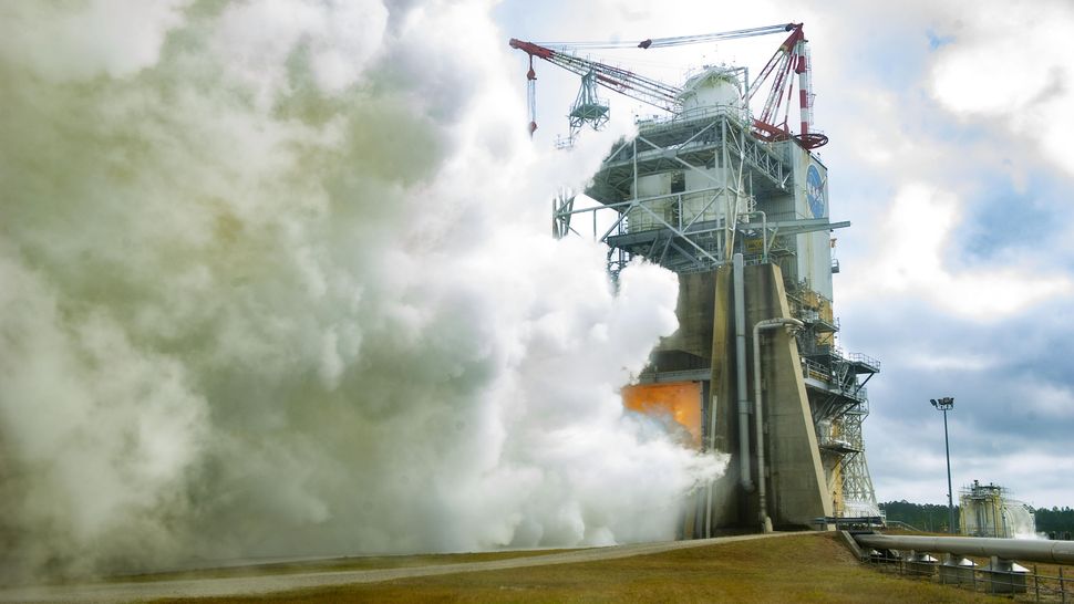 NASA test fires upgraded rocket engines for Artemis moon missions | Space