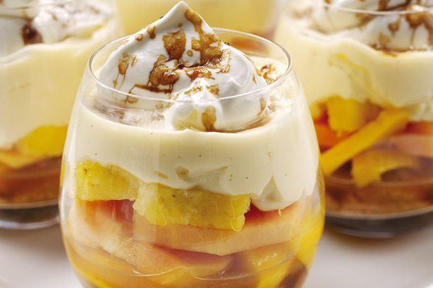 Mango and passion fruit trifle | Dessert Recipes | GoodtoKnow