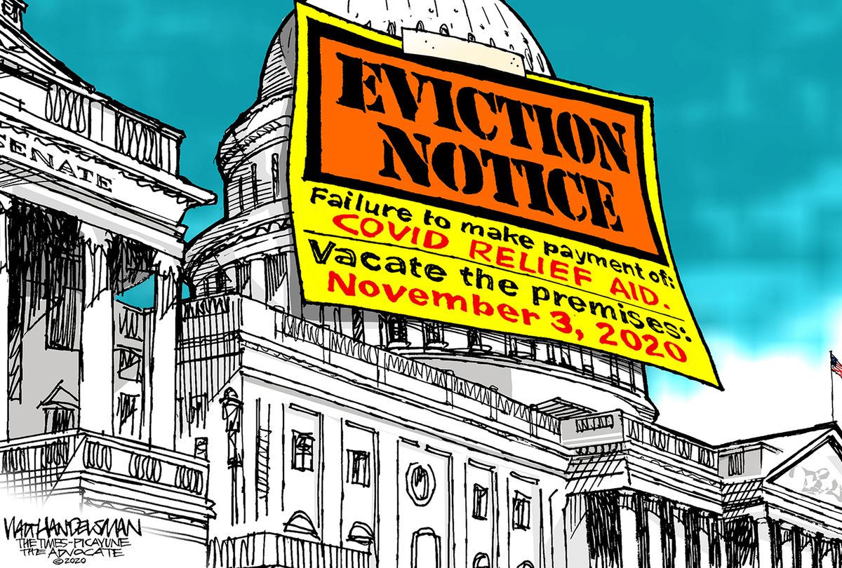 Political Cartoon U.S. Congress recess covid relief eviction | The Week