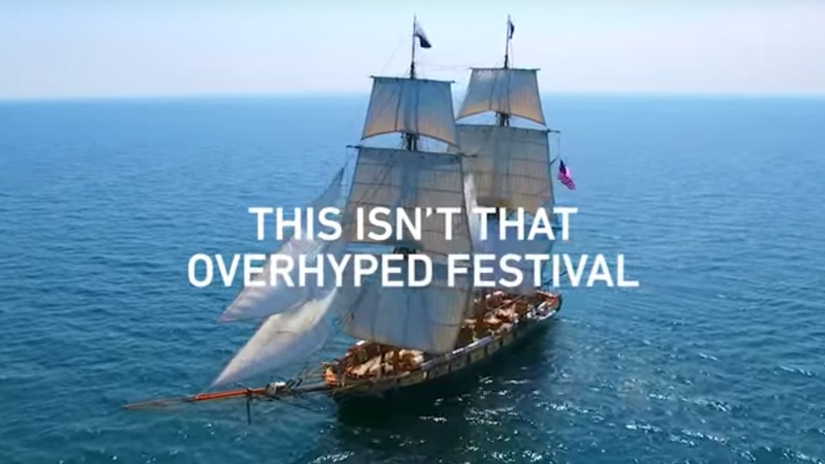 Shutterstock recreates Fyre Festival promo on the cheap | Creative Bloq