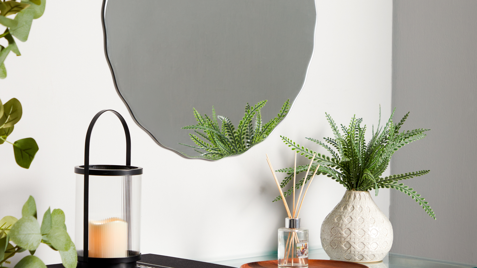 The Home Bargains viral £12.99 scalloped mirror | Ideal Home