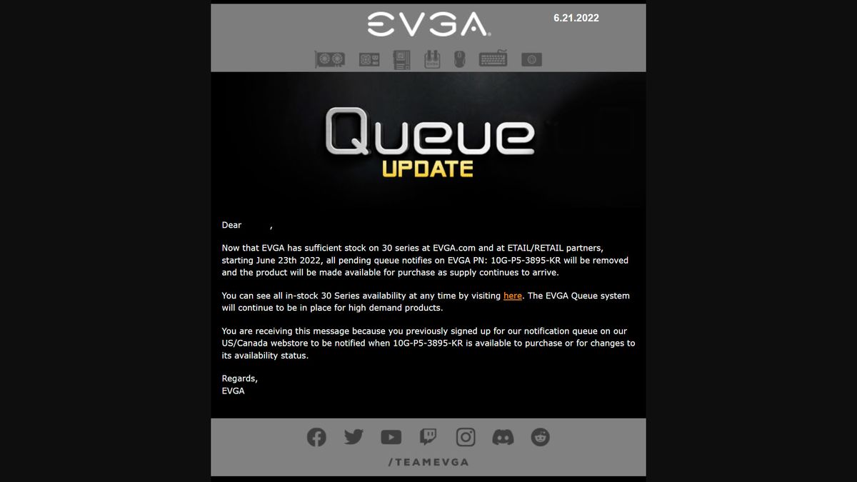EVGA Starts to Kill GPU Queue Orders as Inventory Normalizes | Tom's ...