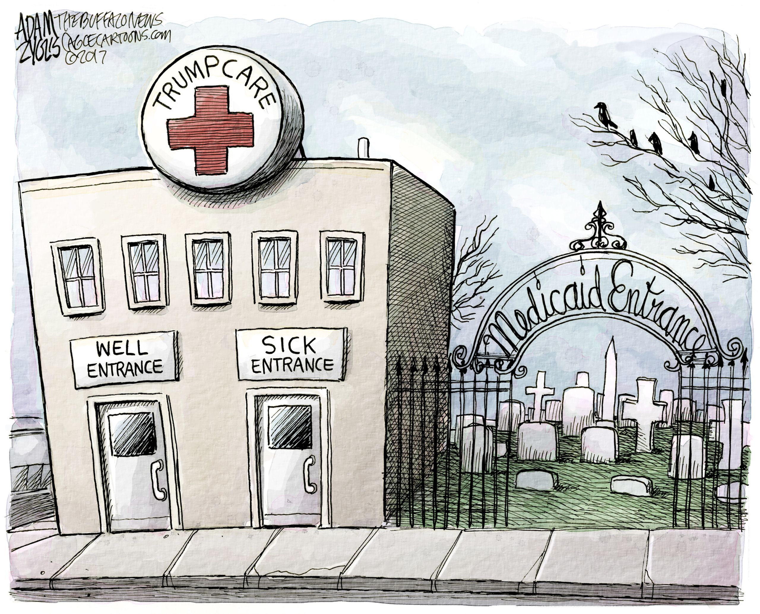 Political cartoon U.S. AHCA health care reform Medicaid cuts | The Week