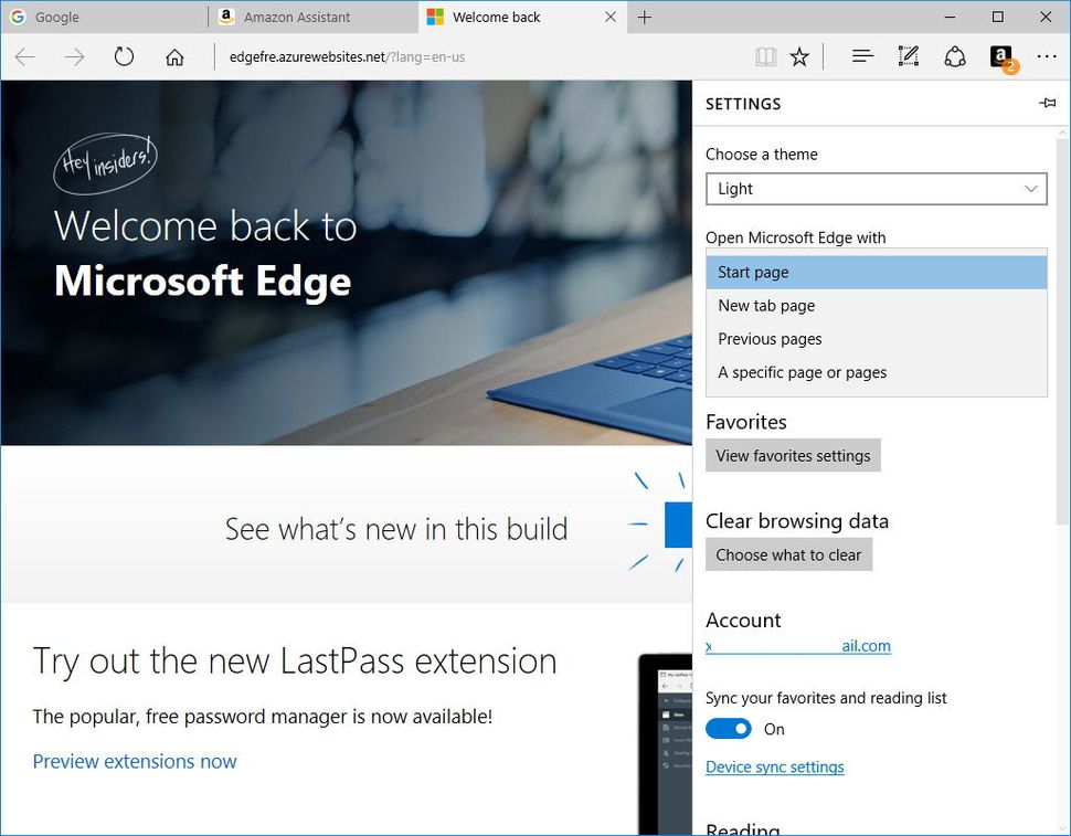 What's new with Microsoft Edge for Windows 10 Anniversary Update ...