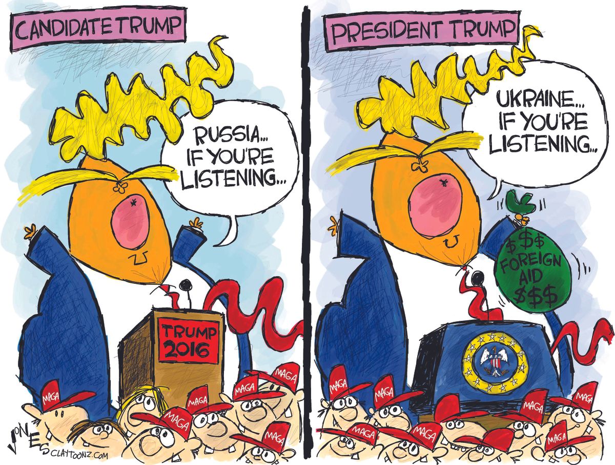 Political Cartoon U.S. Trump Russia Ukraine Election Tampering | The Week