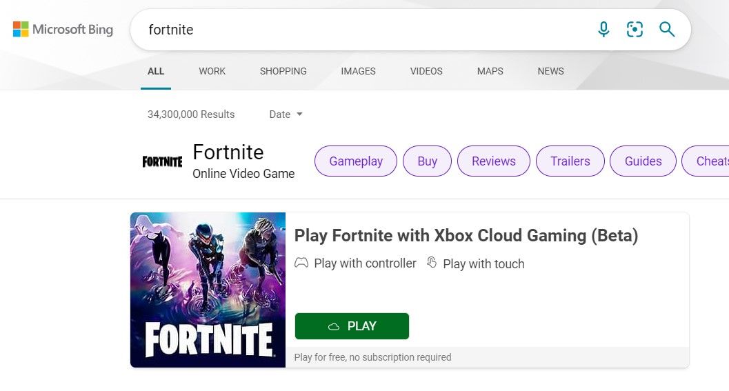 You can launch Xbox cloud games directly from Bing and Microsoft Edge ...