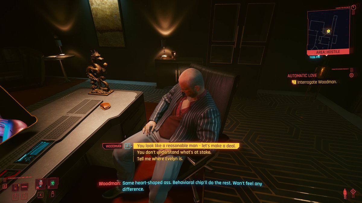 Cyberpunk 2077 Woodman Choice Should You Ask Woodman About Evelyn In