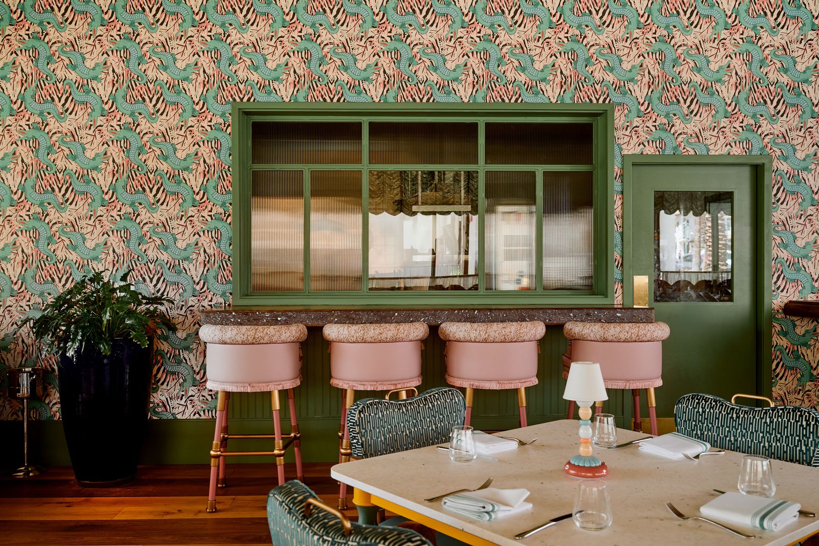 Bar Issi Palm Springs Review: A maximalist setting with Mediterranean ...