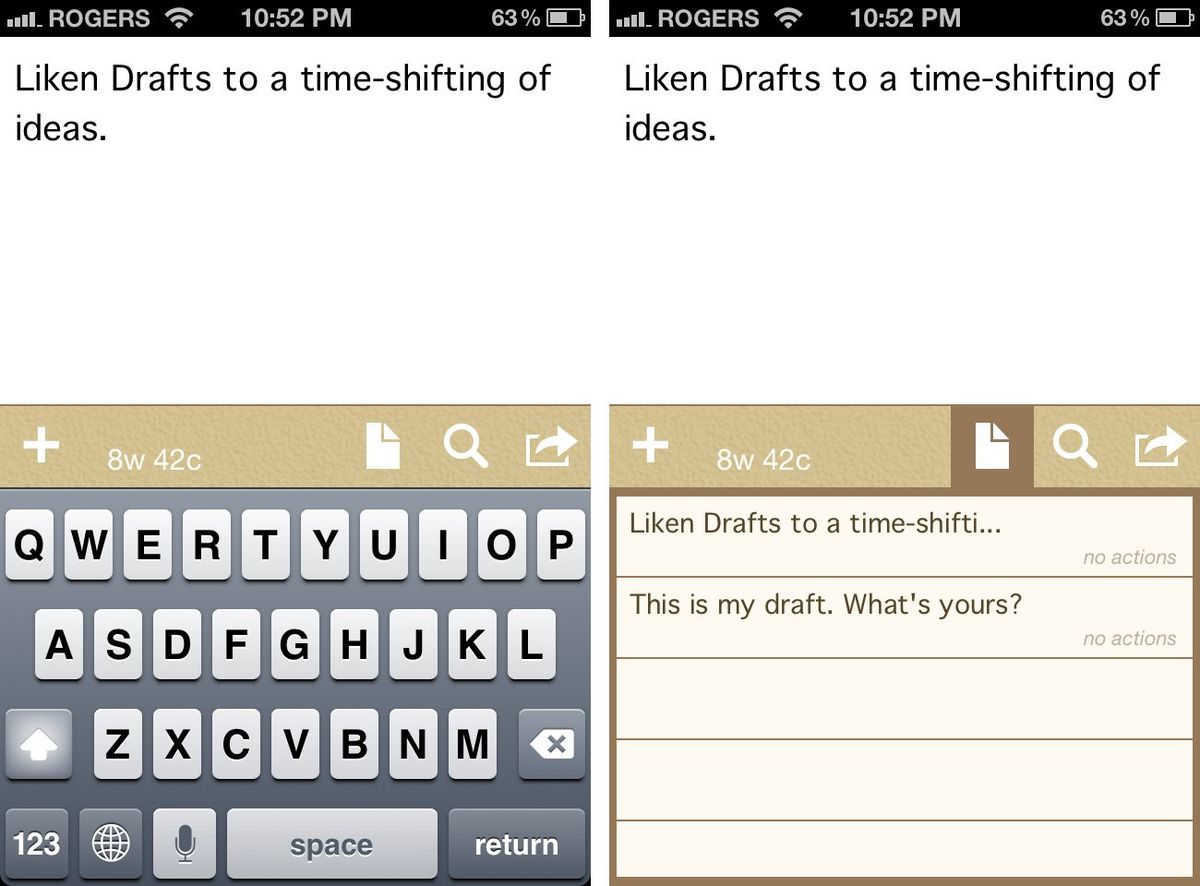 Drafts for iPhone review: Time-shifting for your ideas | iMore