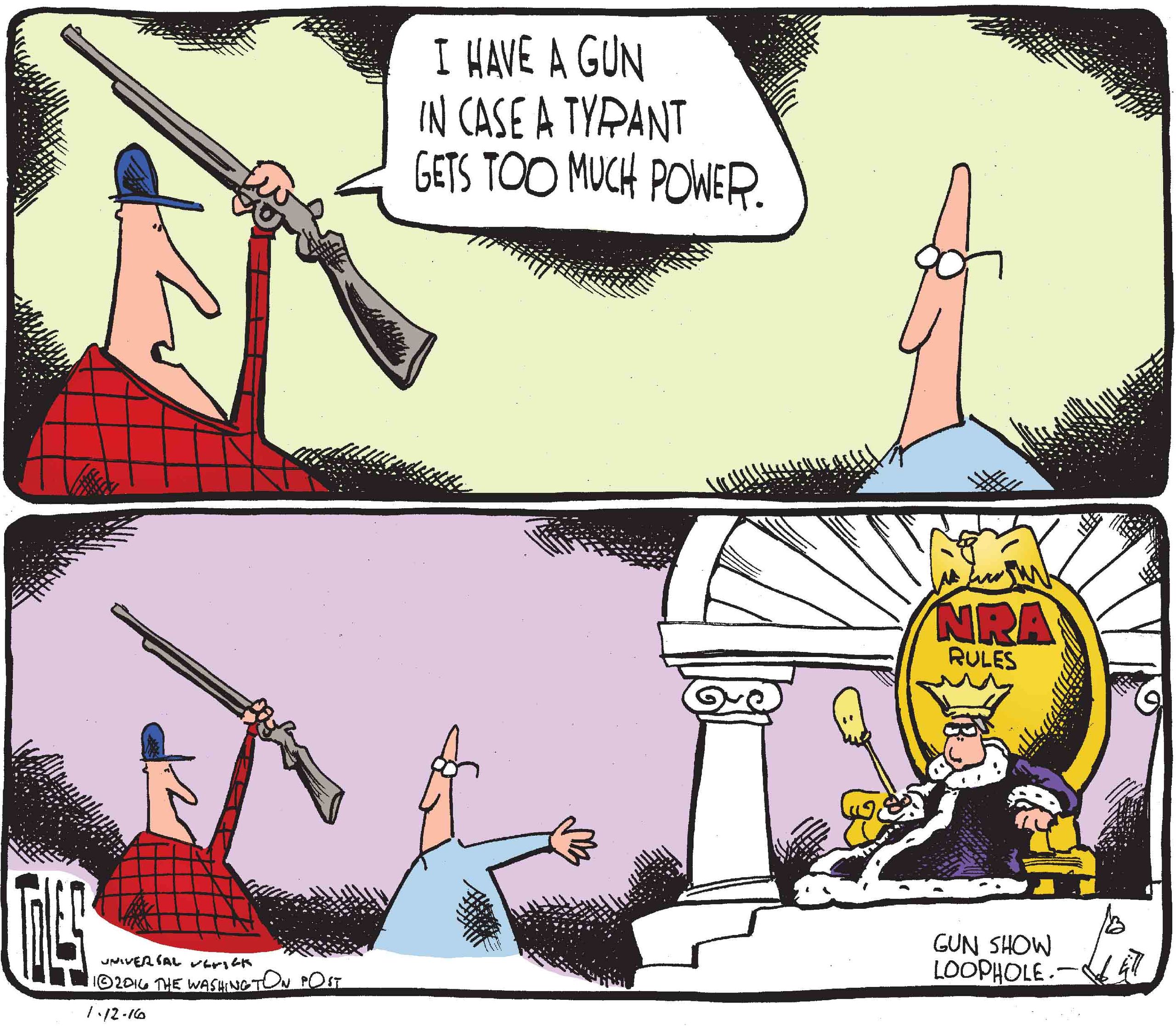 Editorial cartoon U.S. Gun Control Power NRA | The Week