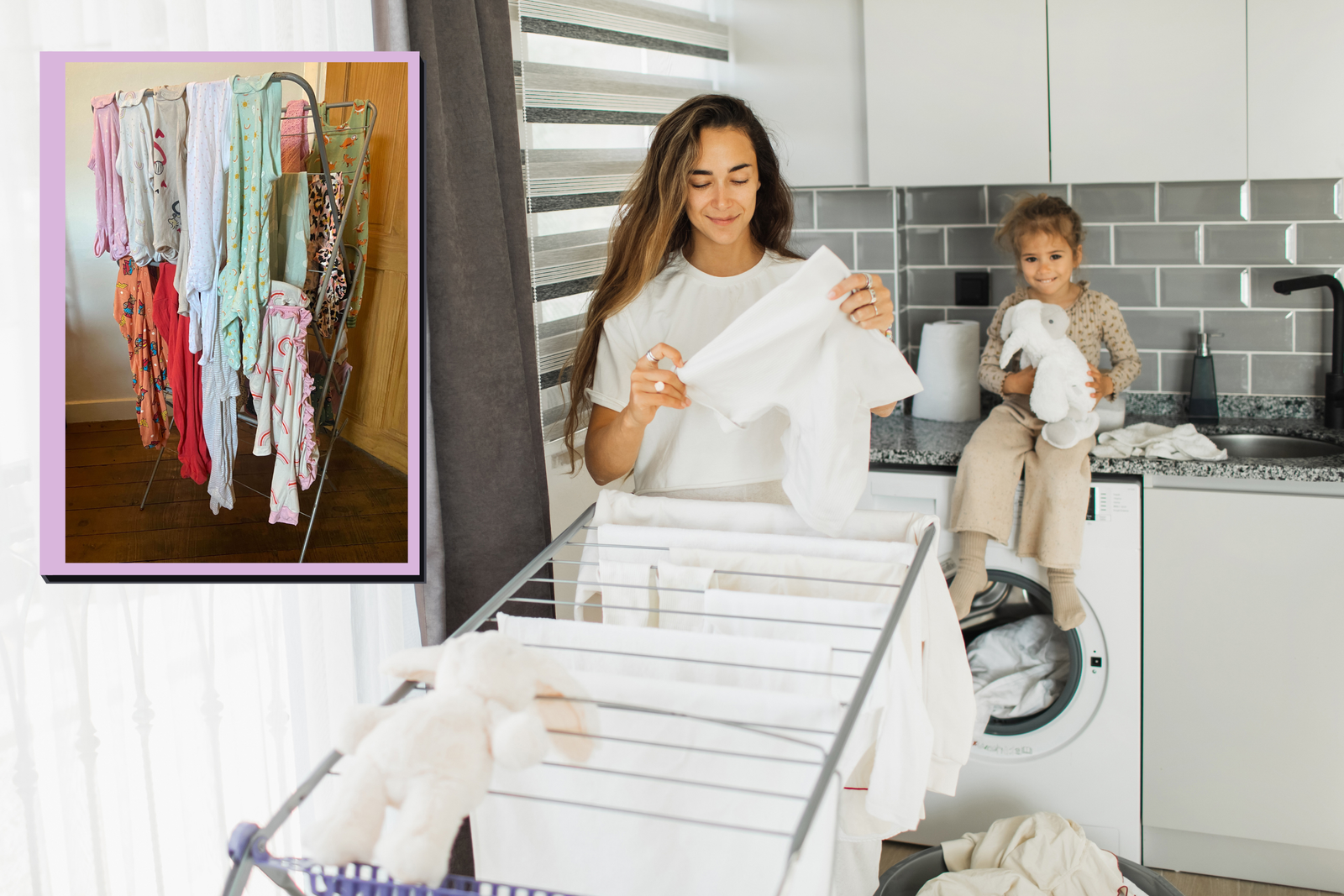 Mum shares divisive laundry hack for drying baby bodysuits – but it ...