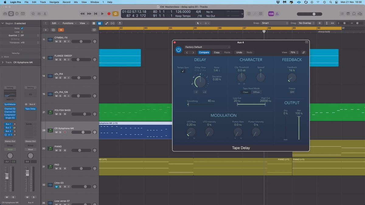 How to create stereo spin delays in Logic Pro | MusicRadar