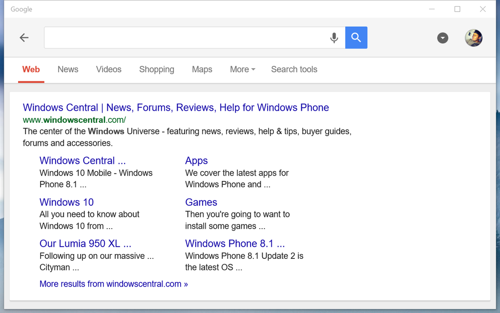 Here's what you can do with the Google app for Windows 10 | Windows Central