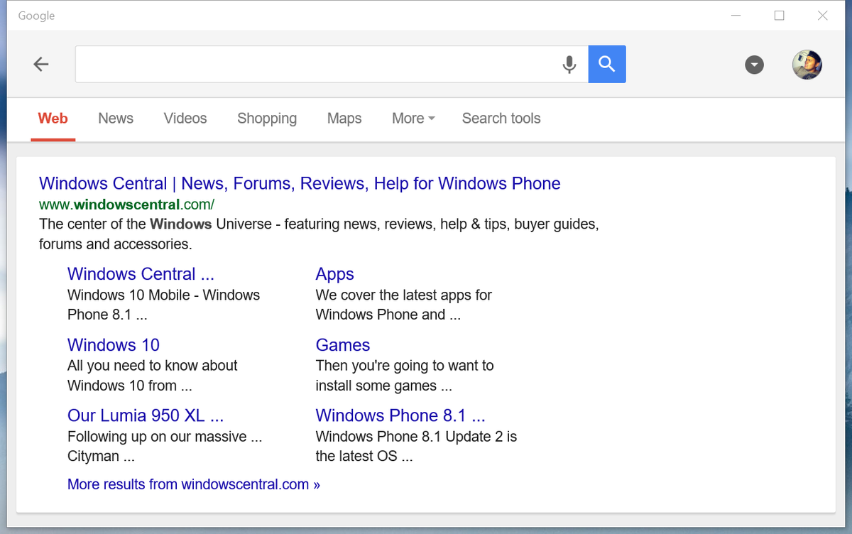 Here's what you can do with the Google app for Windows 10 | Windows Central