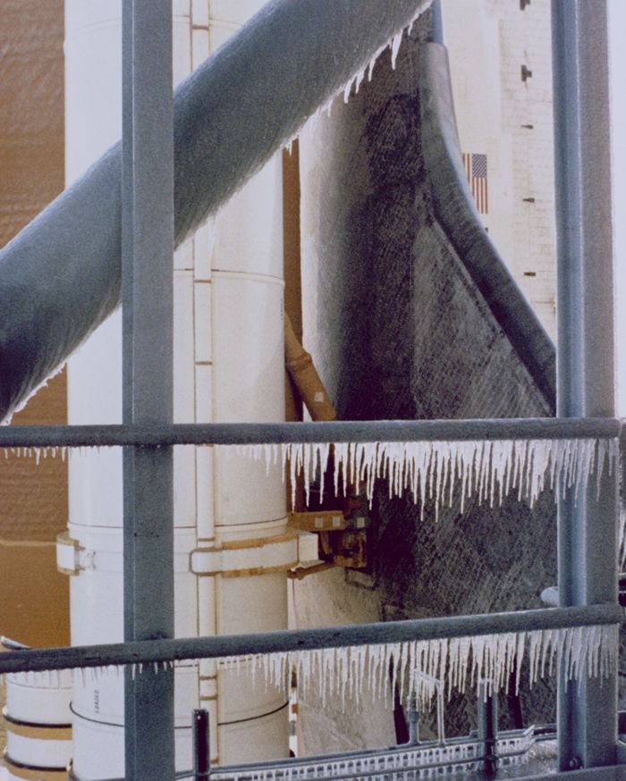 Space History Photo: Icicles on the Launch Tower | Space
