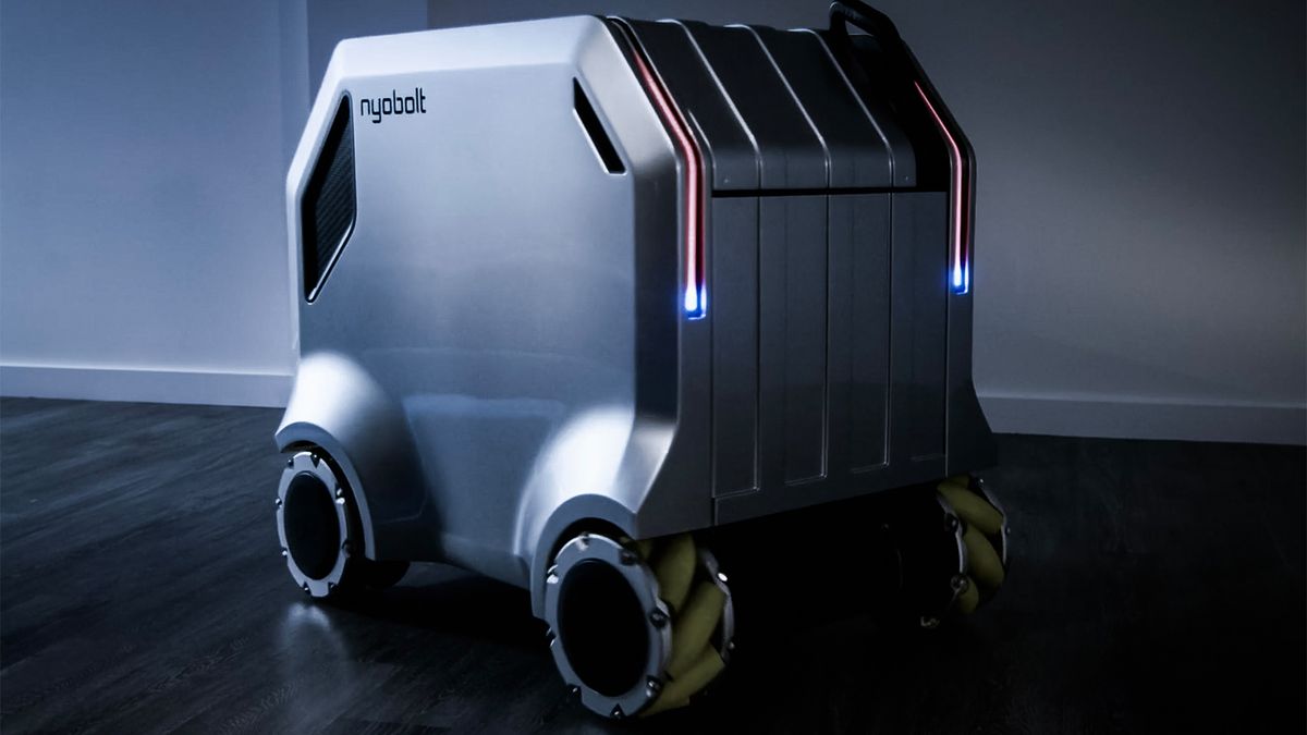 This autonomous EV charging robot roams car parks in search of flat ...