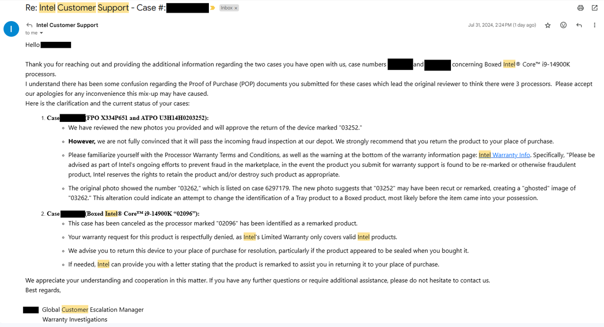 Intel customer bemoans CPU RMA process — furious owner says Intel ...