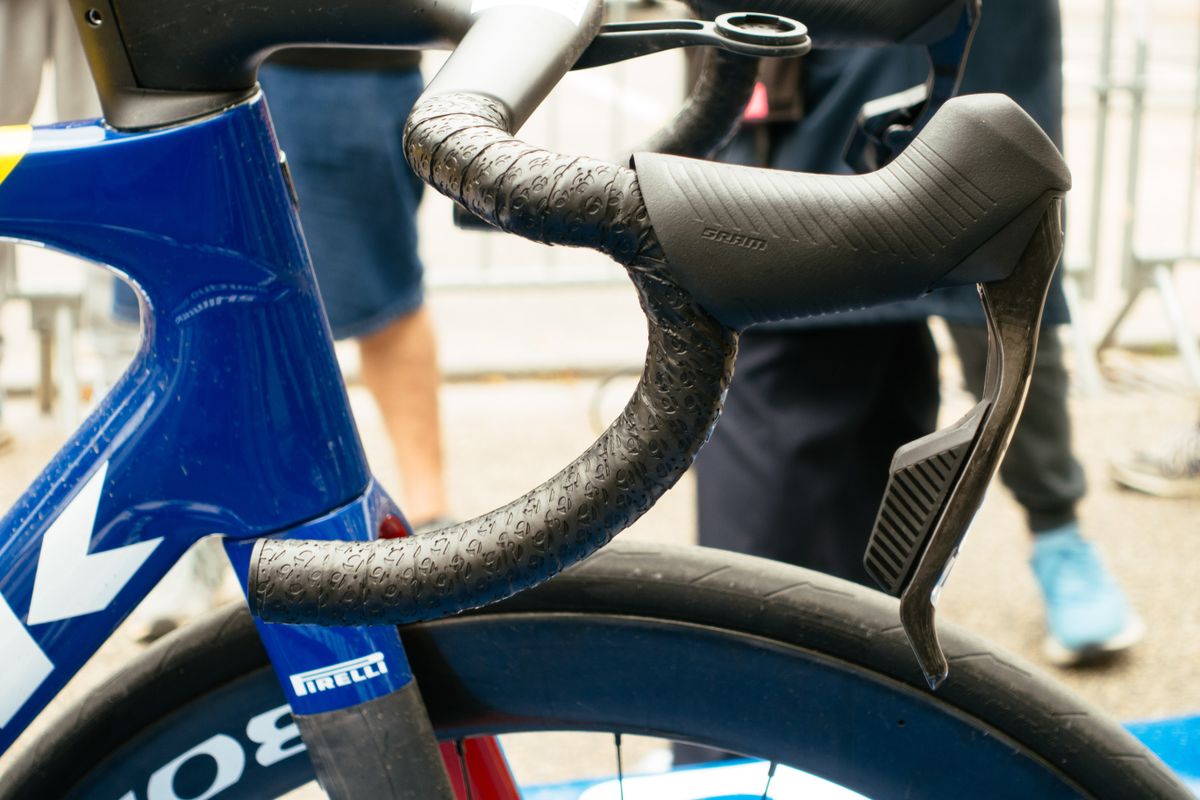 Mads Pedersen's unreleased new Trek, fresh from the finish line of the ...