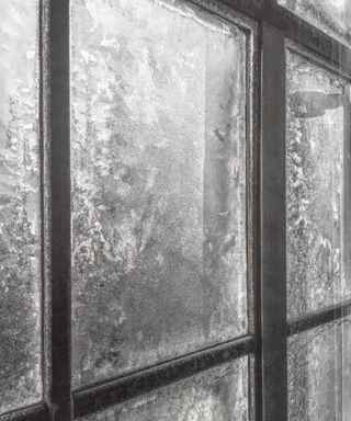 What causes frost on the inside of windows?