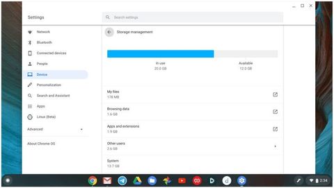 How to see how much available storage you have on your Chromebook ...