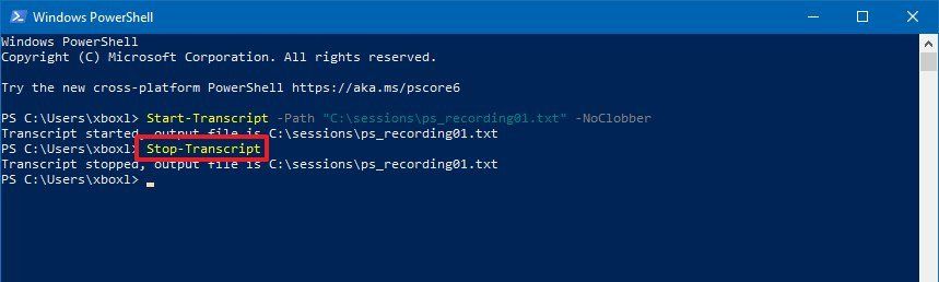 How To Record A Powershell Command Session On Windows 10 Windows Central