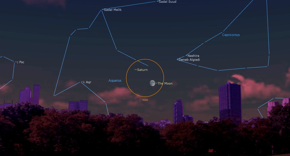 See the moon and Saturn shine side-by-side in the night sky | Space