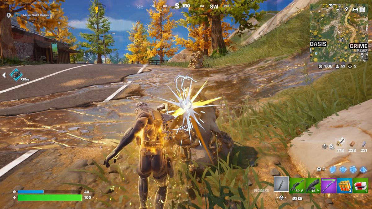 How to mine Gold Veins in Fortnite | GamesRadar+