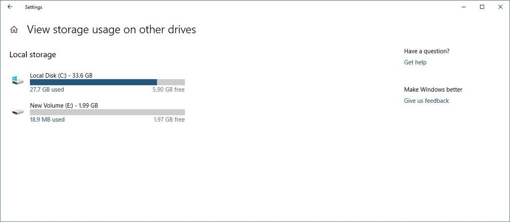 How to view all storage devices with the Settings app on Windows 10 May ...