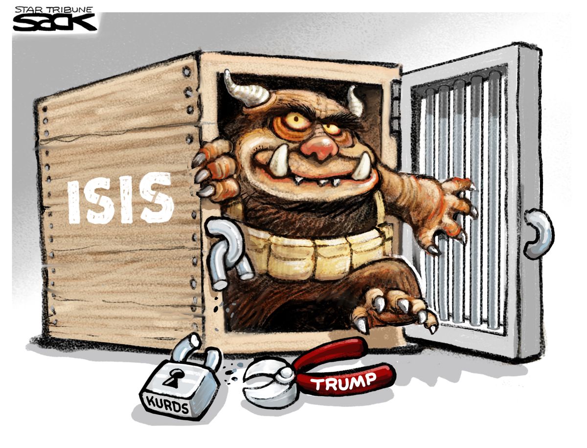 Political Cartoon U.S. ISIS Trump Kurds | The Week