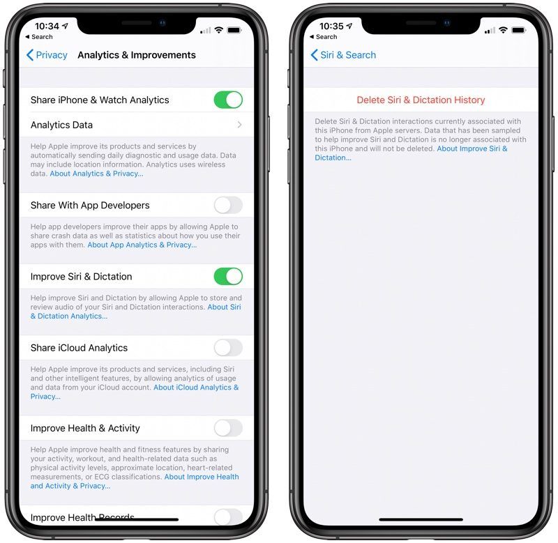 iOS 13.2 improves Siri privacy, lets users delete history and opt out ...