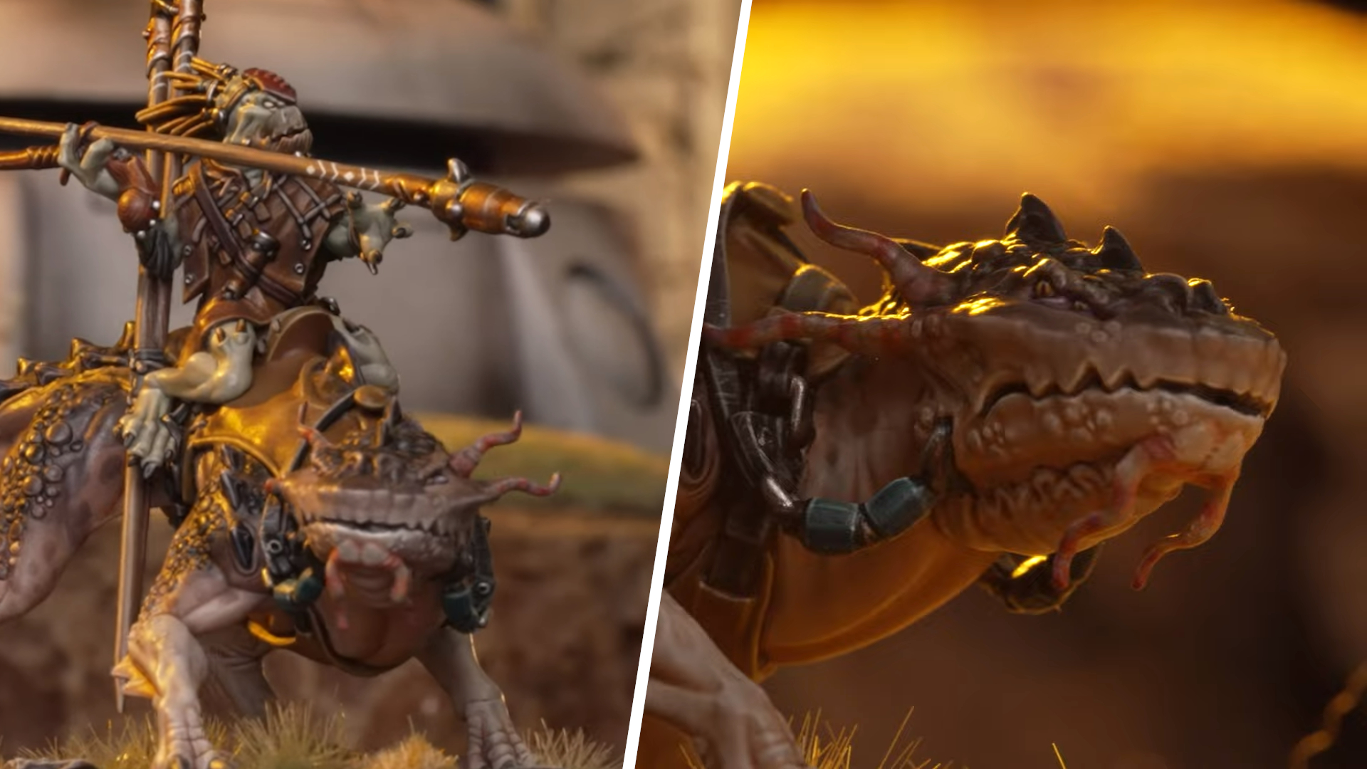 Chickens ride axolotl dinosaurs into battle in new Warhammer 40K reveal ...