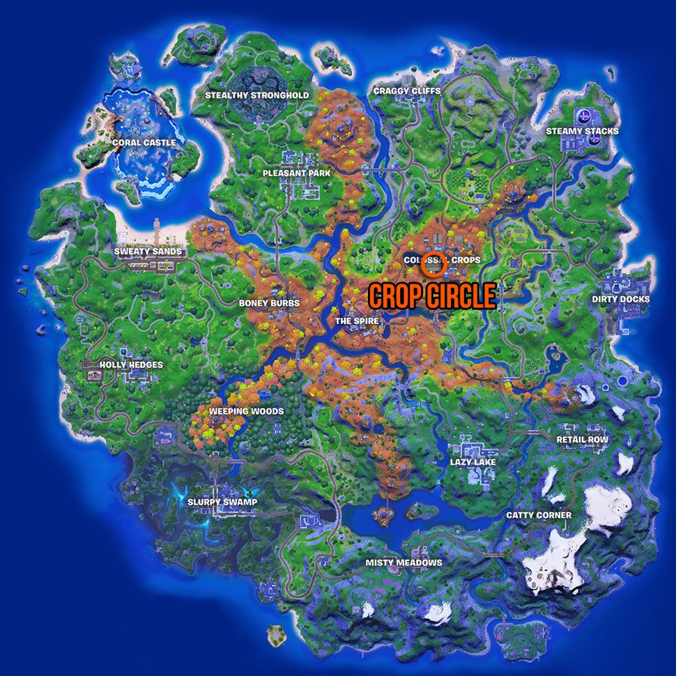 Fortnite Warning Signs at Crop Circle location | GamesRadar+