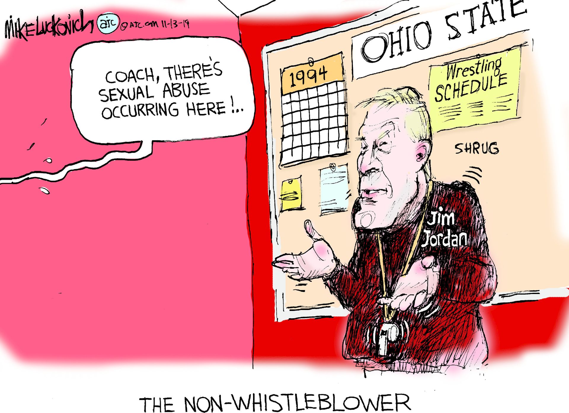 Political Cartoon U.S. Ohio State Sexual Abuse Whistleblower | The Week