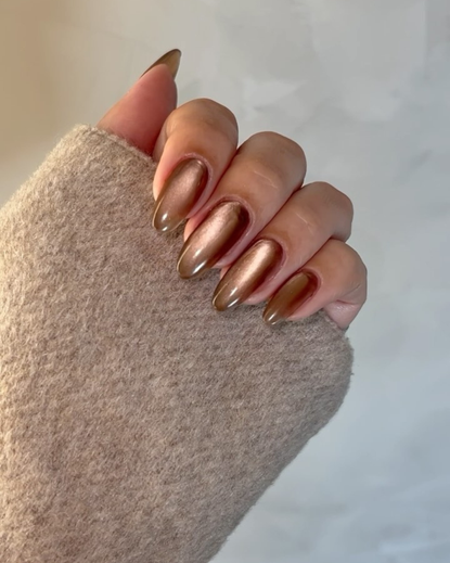 8 Brown Chrome Nail Ideas That Never Fail to Look Elegant | Who What Wear