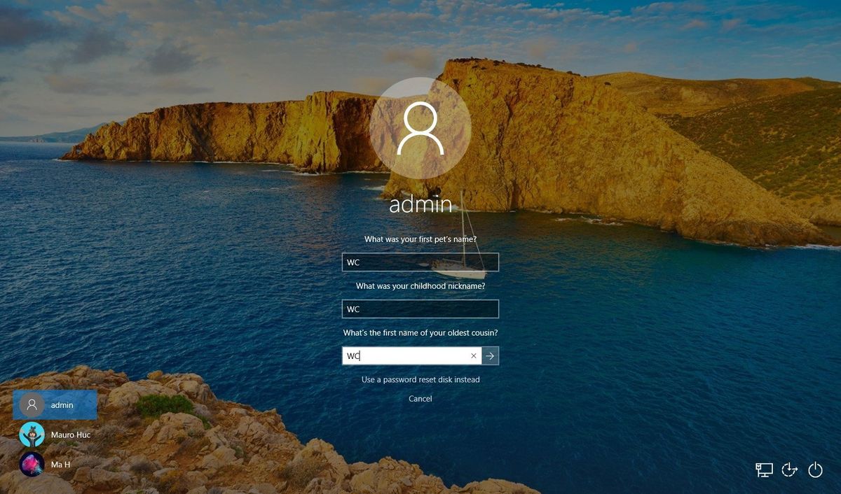 How to enable reset local account password on Windows 10 April 2018 ...