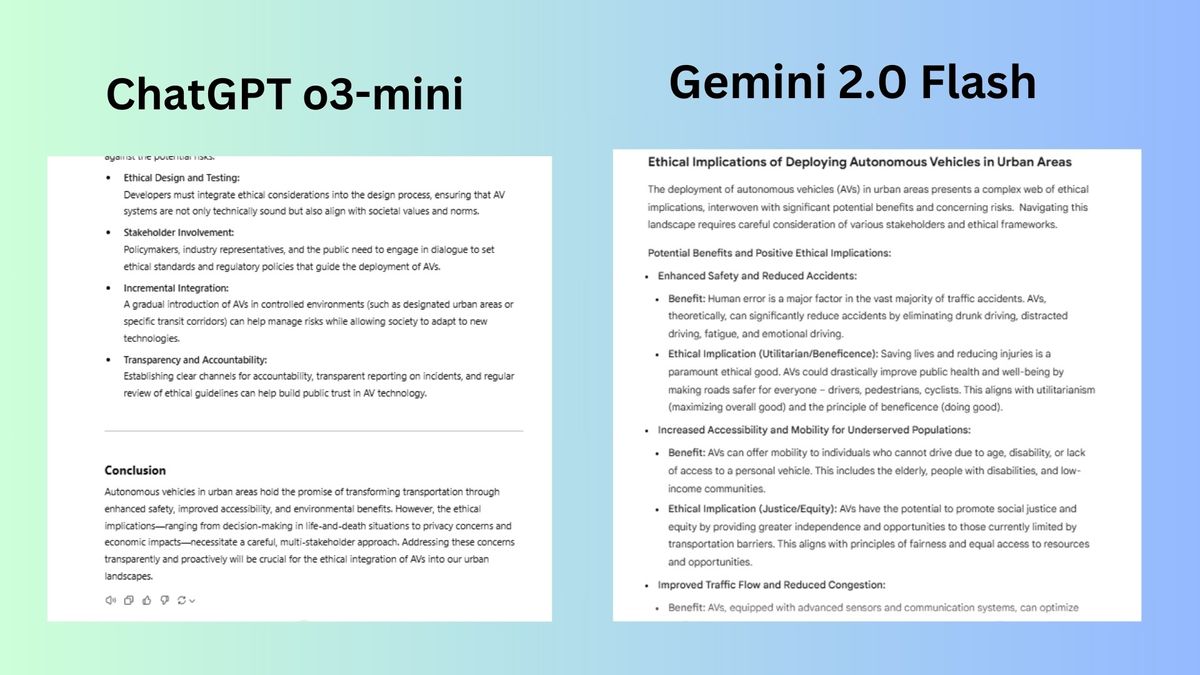 I tested ChatGPT o3-mini vs Gemini 2.0 Flash with 7 prompts — here’s ...