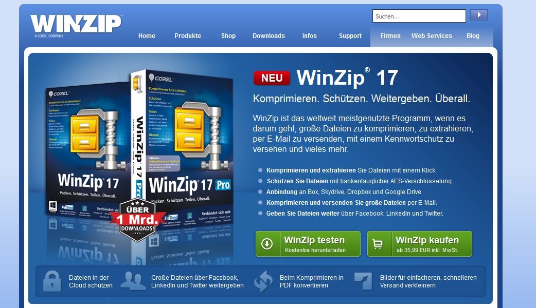 WinZip 17 Pro - Compression Performance: 7-Zip, MagicRAR, WinRAR ...