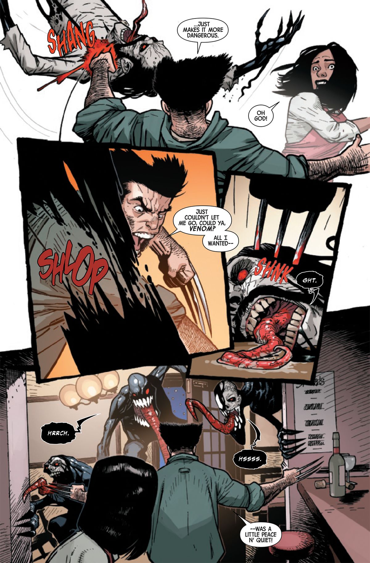 Wolverine stands alone as the zombiote invasion reaches a small town in ...