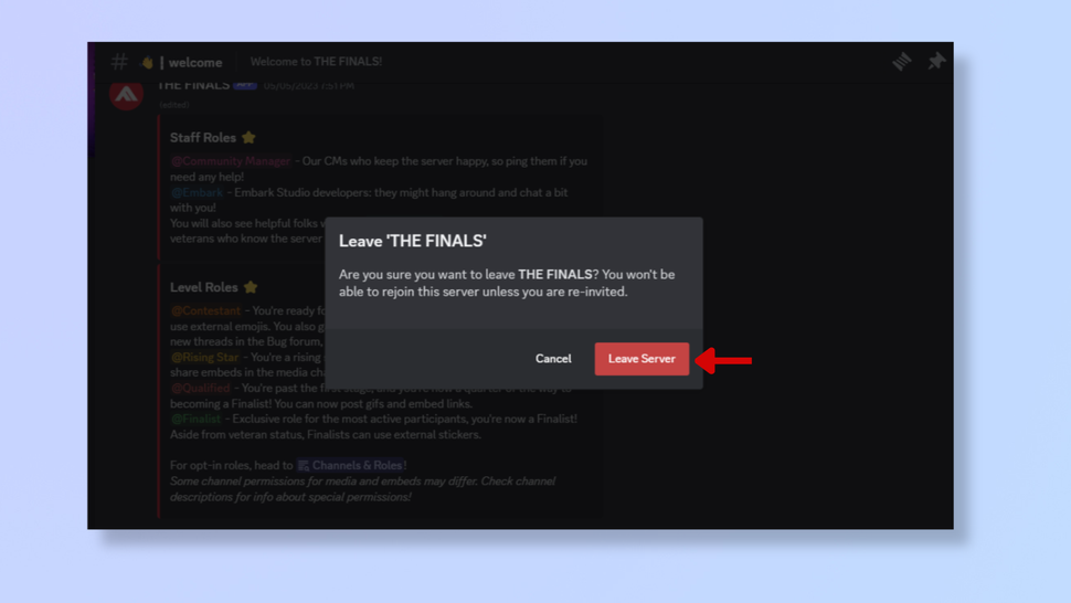 How to leave a Discord server | TechRadar