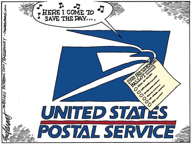Editorial Cartoon U.S. USPS presidential election 2020 | The Week