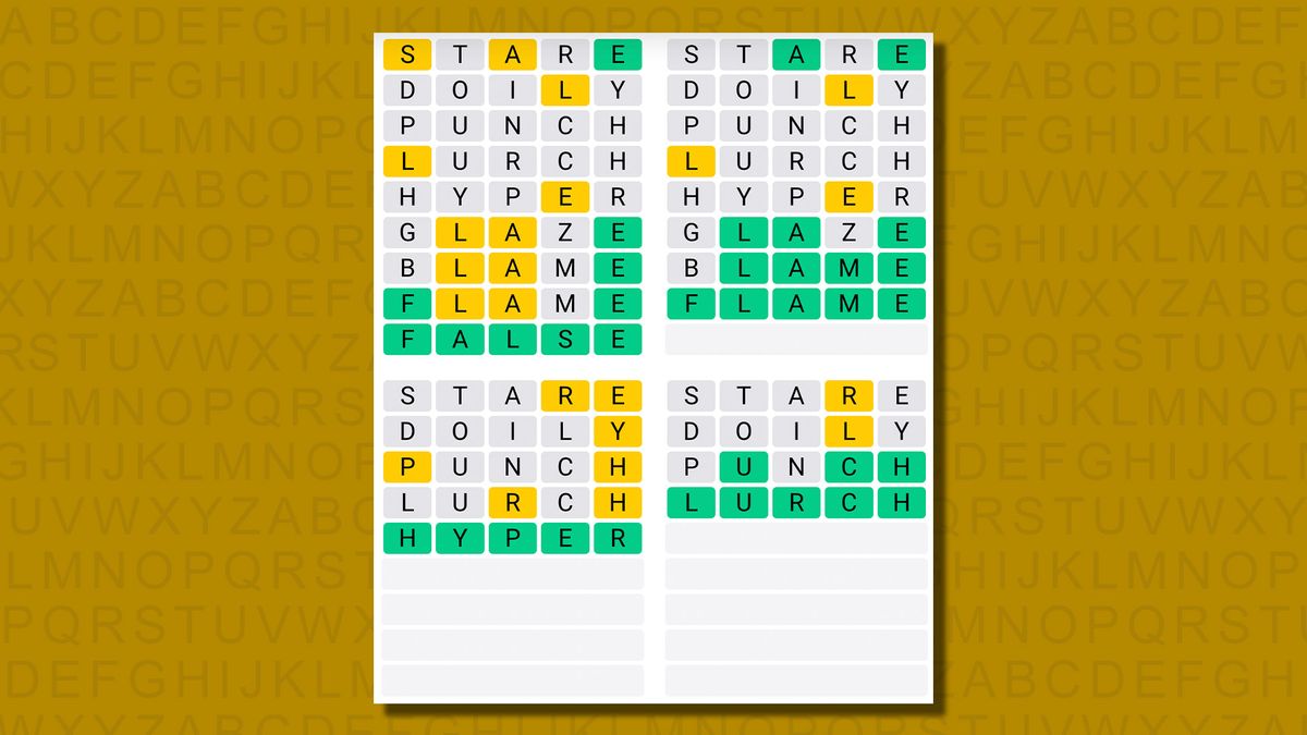 Quordle today - hints and answers for Sunday, October 15 (game #629 ...
