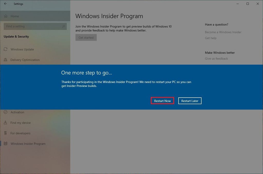 How to enroll PC into the Windows Insider Program with the May 2019 ...