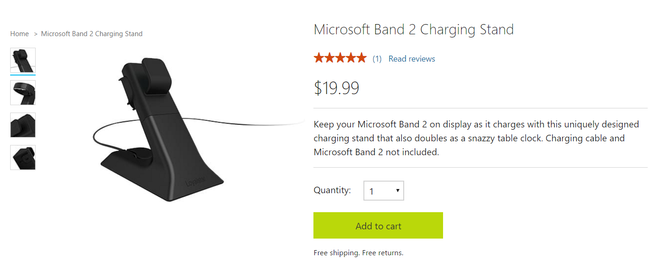 Microsoft begins selling clever charging stand for the Band 2 | Windows ...