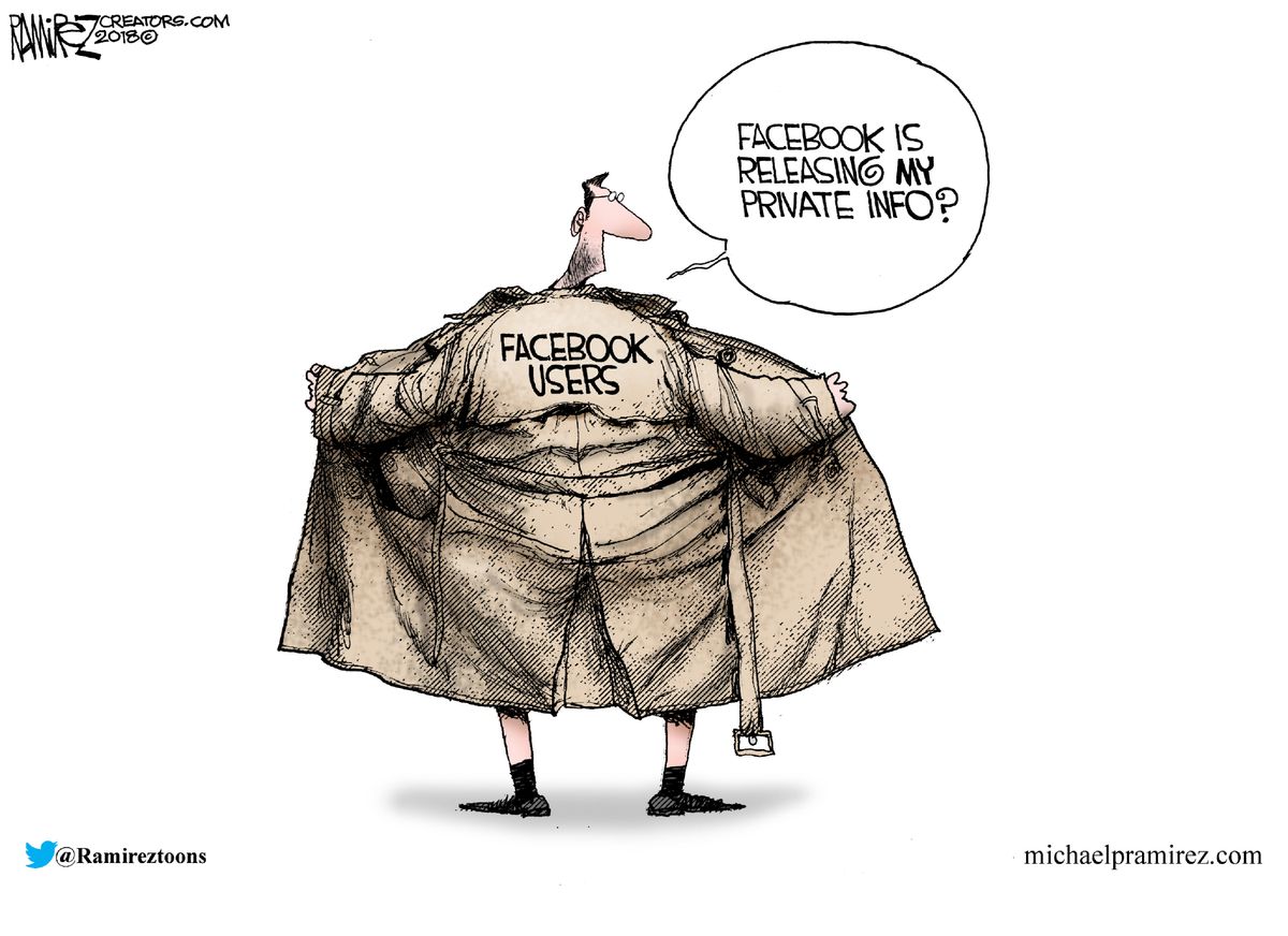 Political cartoon U.S. Facebook data privacy | The Week