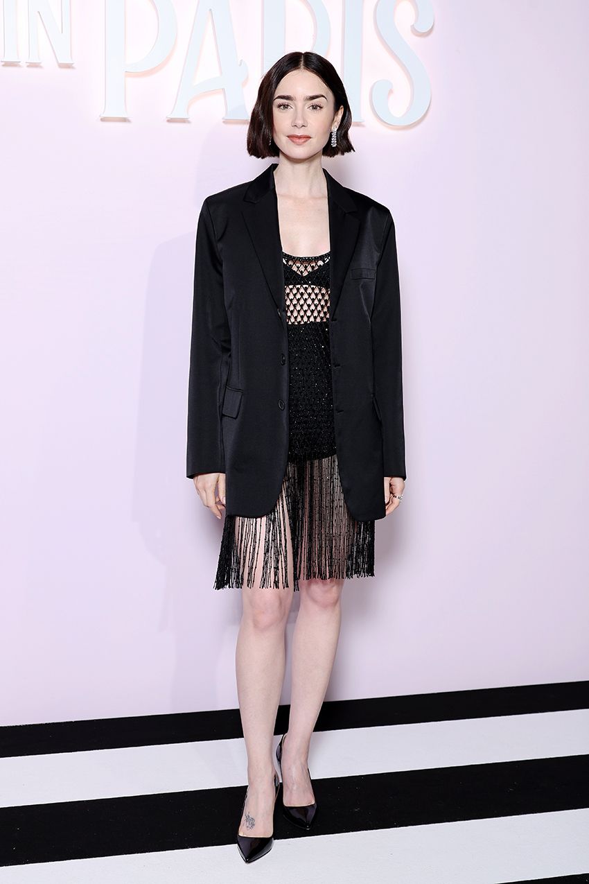 Shop the Trendy '90s Basic Lily Collins Wears Everywhere | Who What Wear