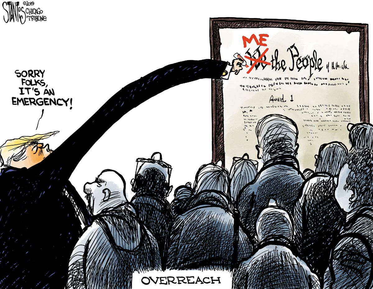 Political Cartoon U.S. Trump national emergency constitution | The Week