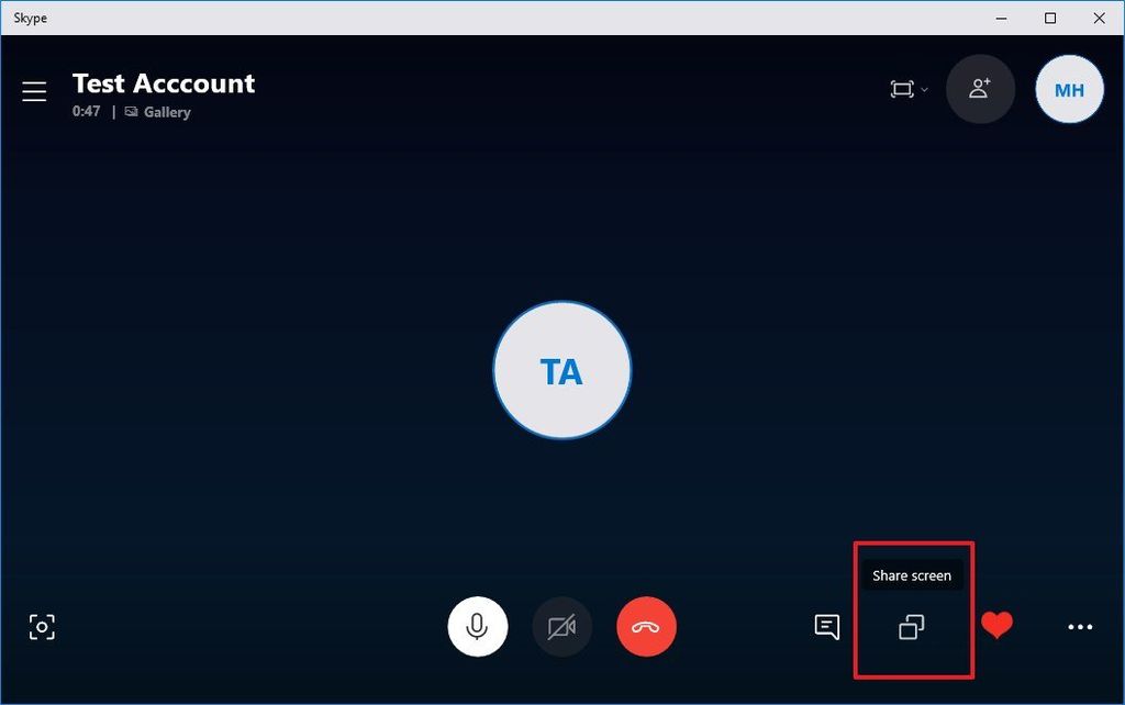 How to share your screen during a Skype call on Windows 10 | Windows ...