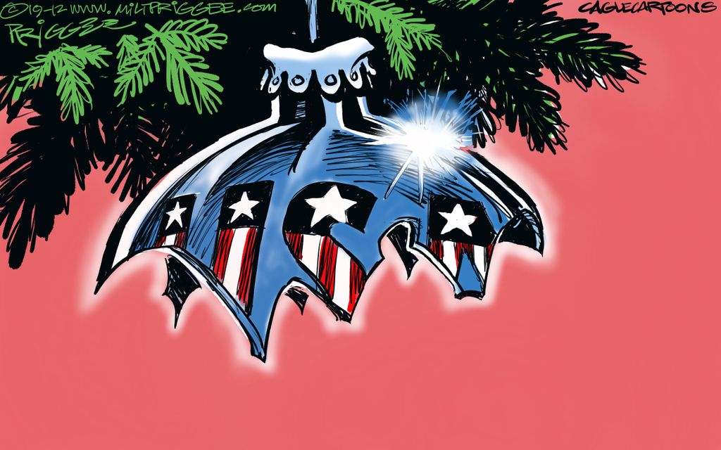 Political Cartoon U.S. Christmas Ornament America Broken | The Week